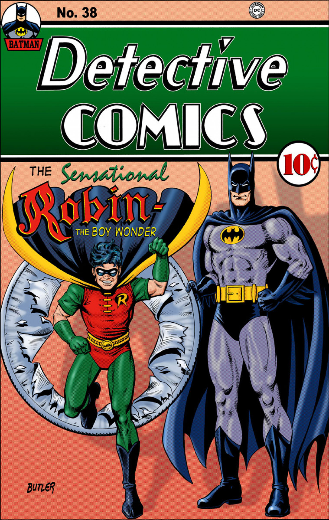 Detective #38 Cover Recreation Brush, Ink Photoshop Colors